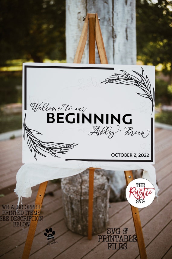 Printable Wedding Welcome Sign Welcome to Our Beginning - Etsy