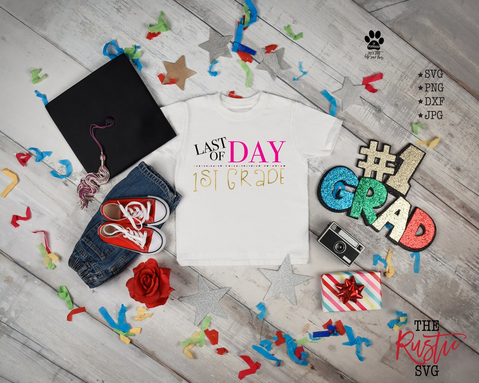 Last Day of First Grade Svg Girl 1st Grade Girl Graduation - Etsy