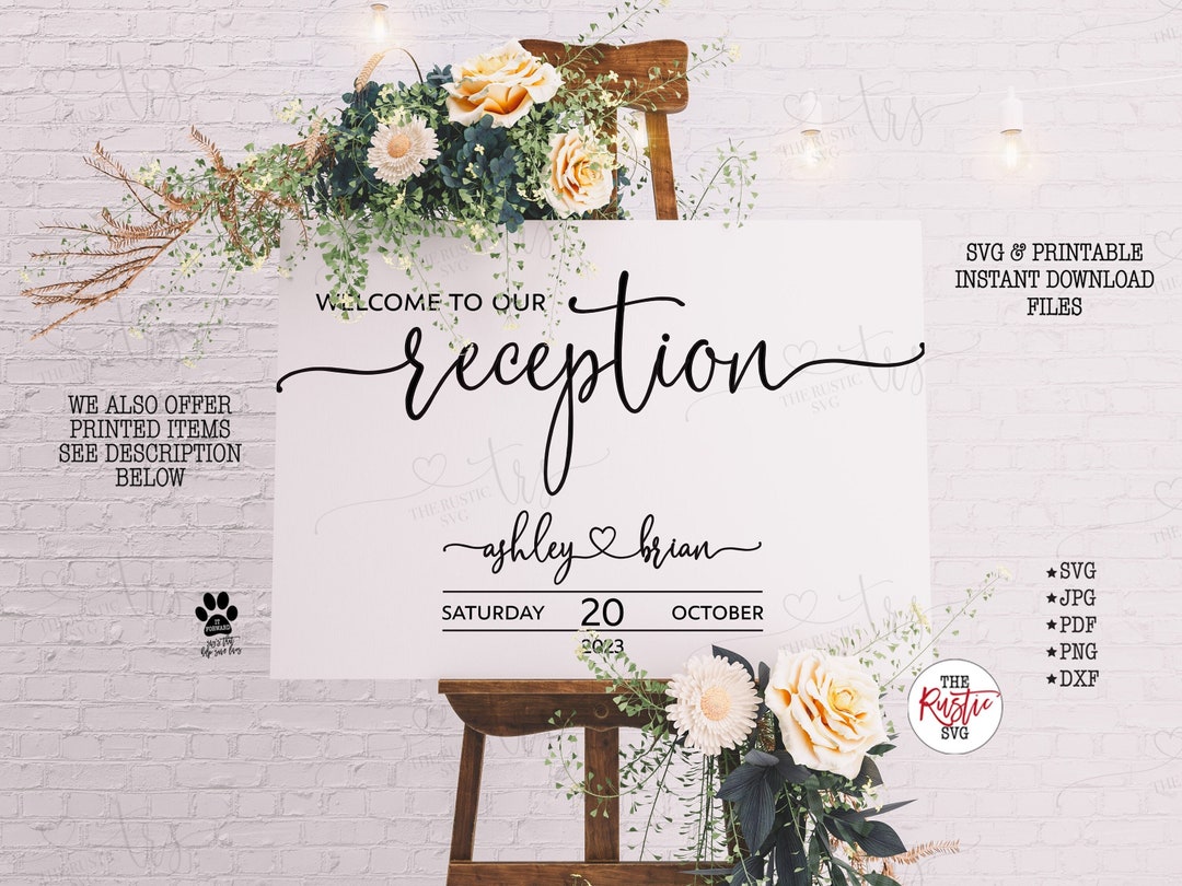 Printable Wedding Reception Welcome Sign Welcome to Our - Etsy