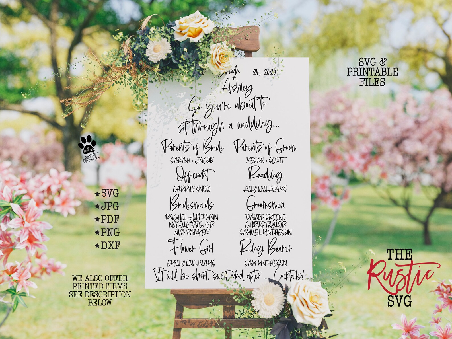 Printable Wedding Program Sign Wedding Program Sign - Etsy