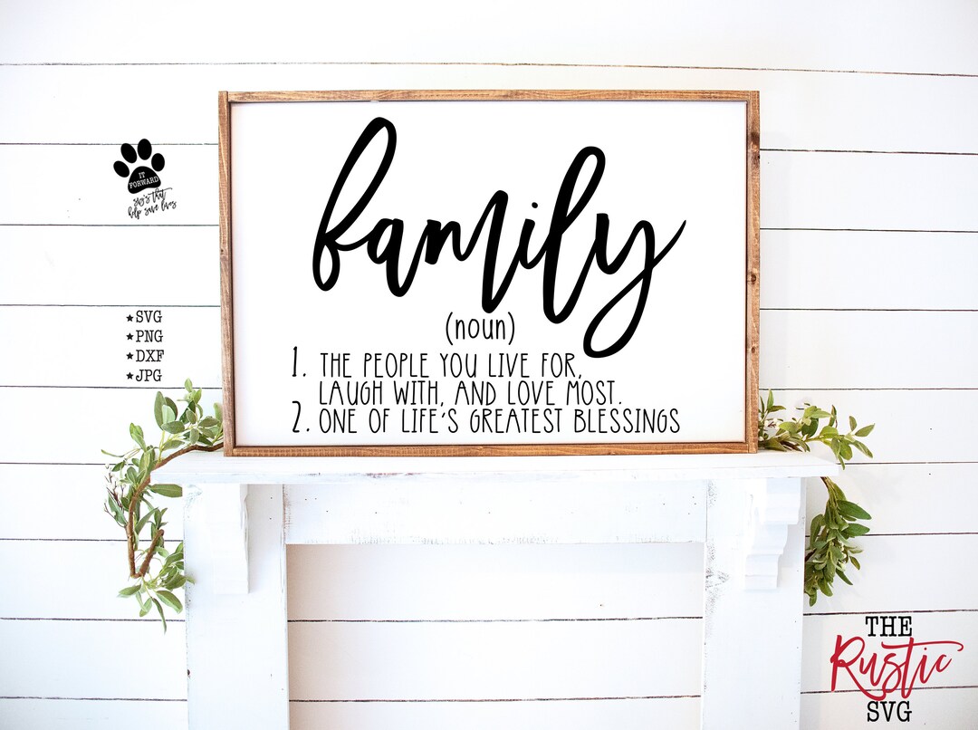 Family Definition, Family Svg, Printable Family Sign, Family Sign ...