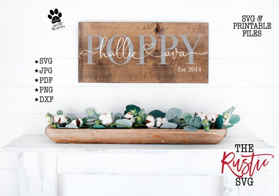 Poppy Sign Father's Day Gift Personalized Poppy Sign | Etsy