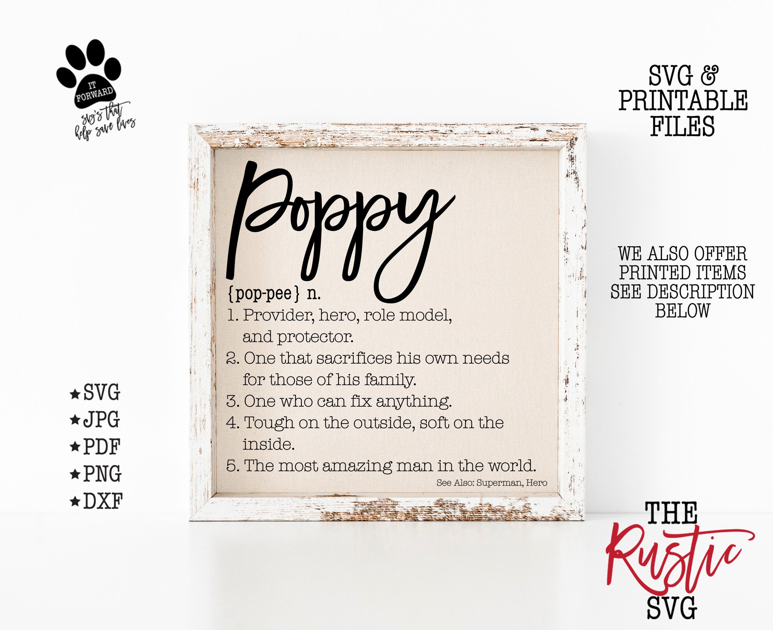 Poppy Definition Poppy Svg Poppy Definition Sign | Etsy