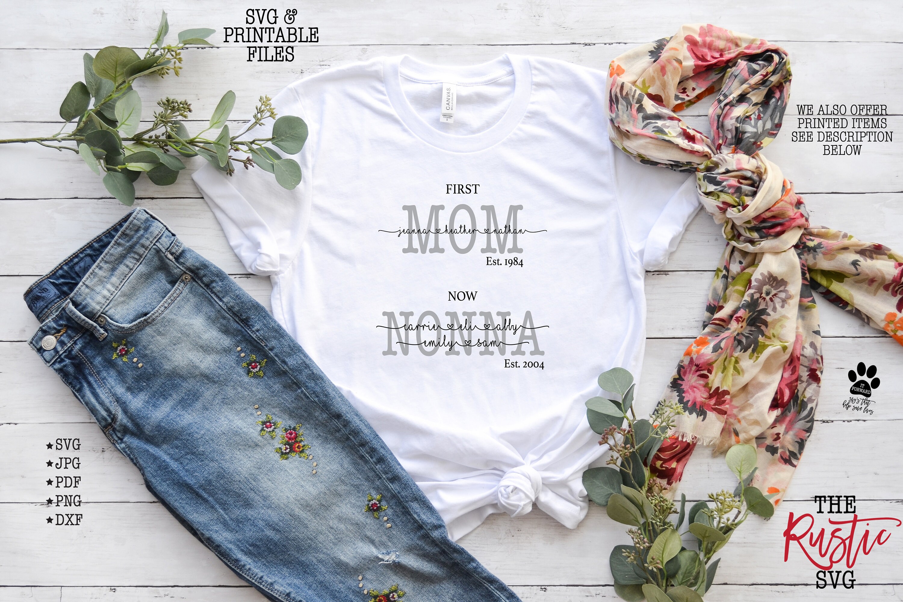 First Mom Now Nonna Nonna Shirt With Kids Names Names Sign - Etsy