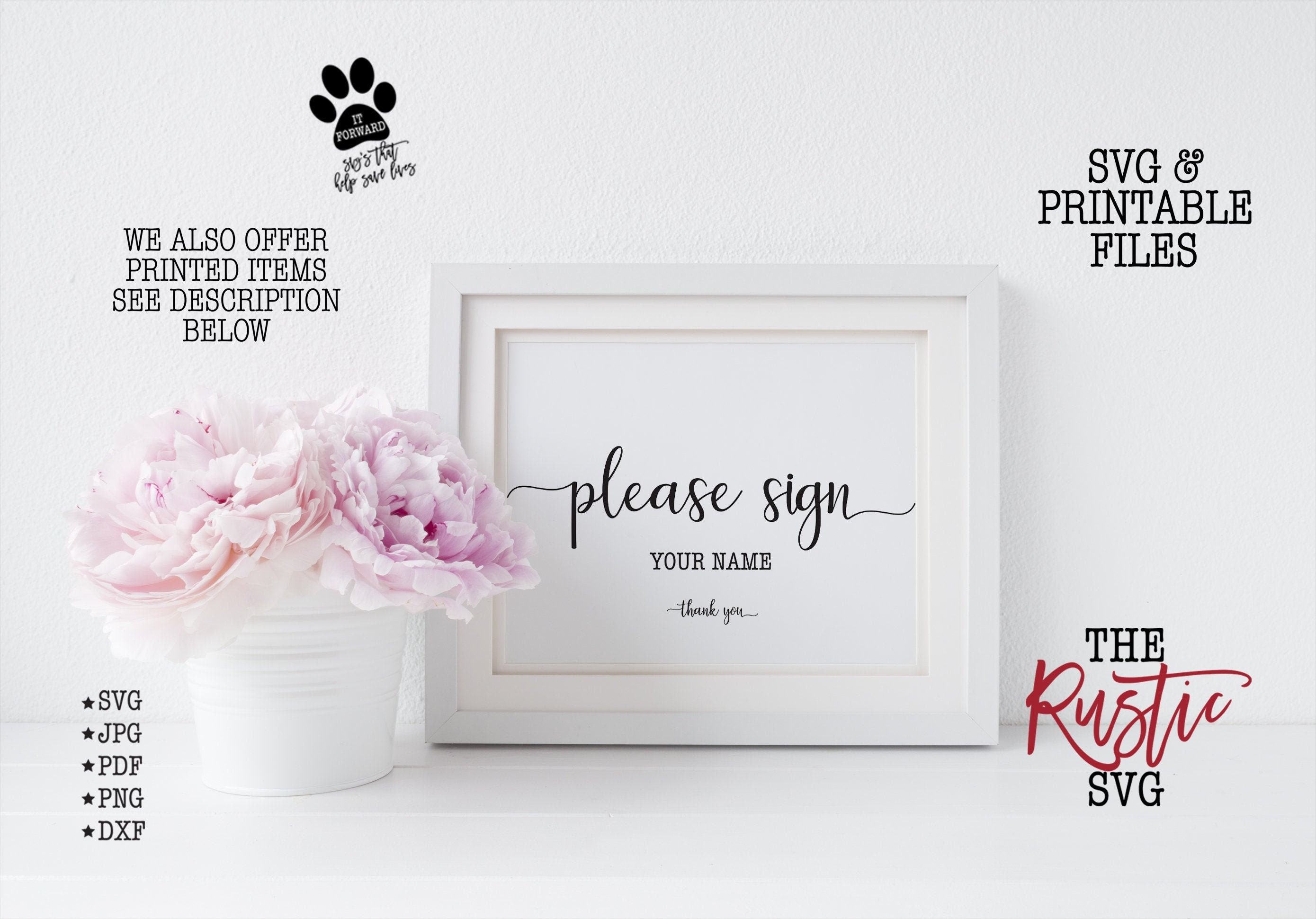 Please Sign Your Name Printable Please Sign Your Name Sign | Etsy
