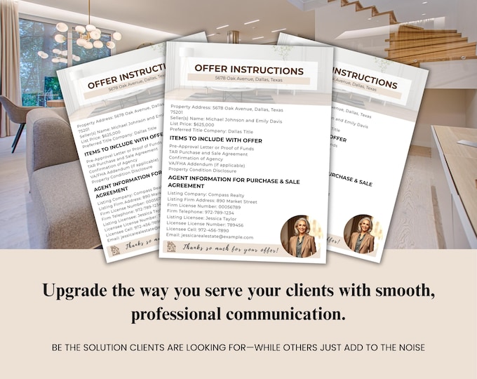 Submitting Offer Instructions | Real Estate Templates | Homebuying ...