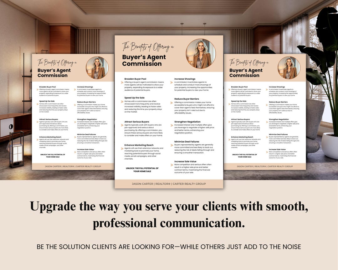 Real Estate Flyer: Buyer Agent Commission Guide (canva Template Digital ...