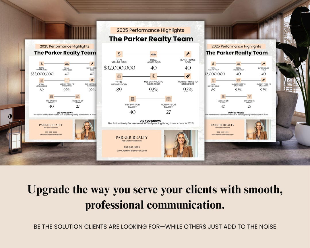 Real Estate Team Stats Flyer Template: Editable Realtor Marketing ...