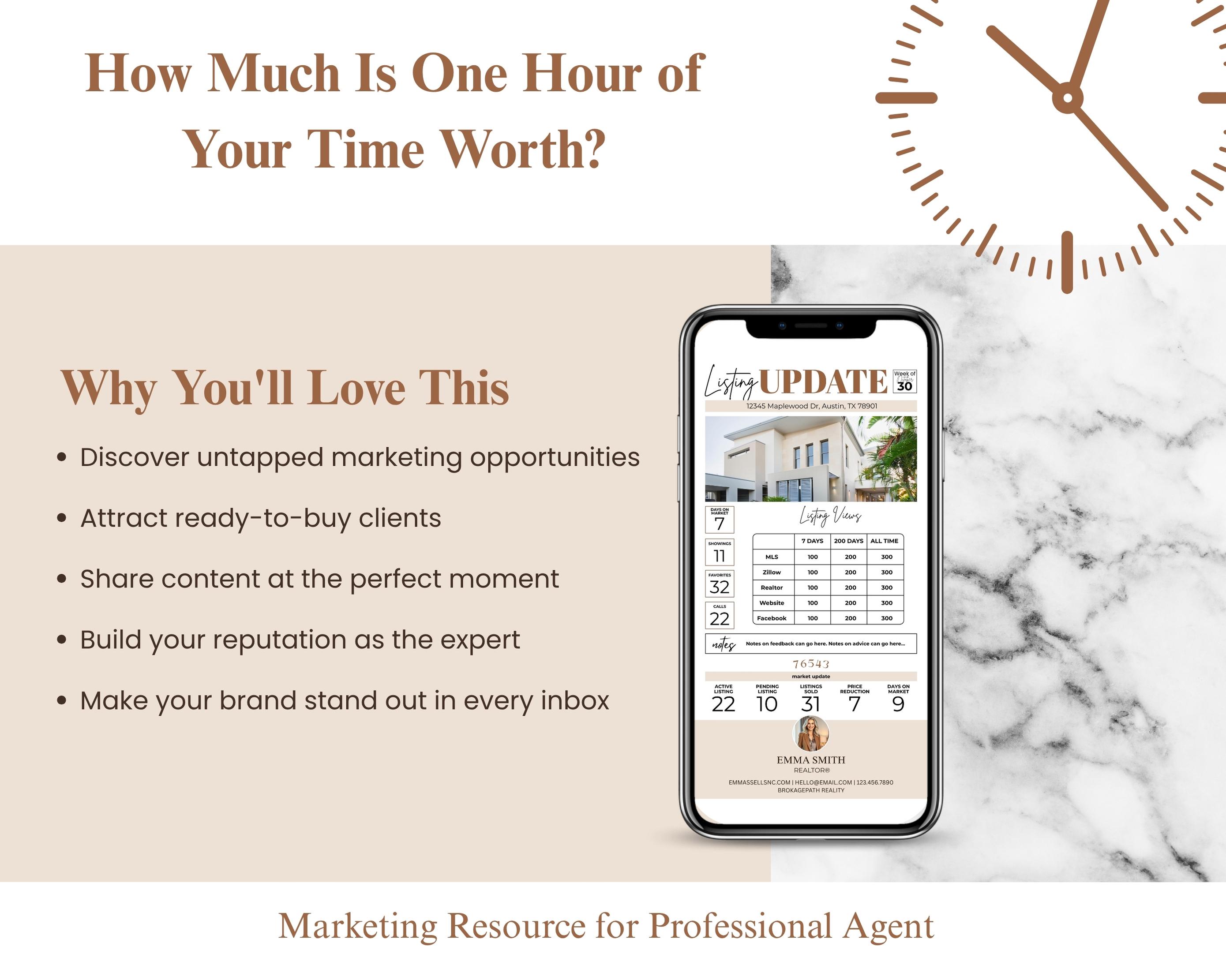 Real Estate Listing Report Template: Weekly Market Update (canva ...