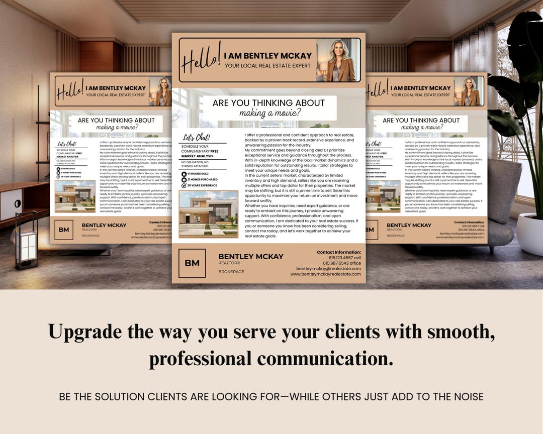 Real Estate Home Valuation Letter Template: Realtor Marketing (canva ...