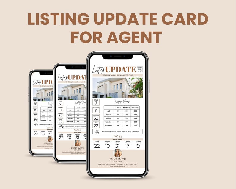 Real Estate Listing Report Template: Weekly Market Update (canva ...