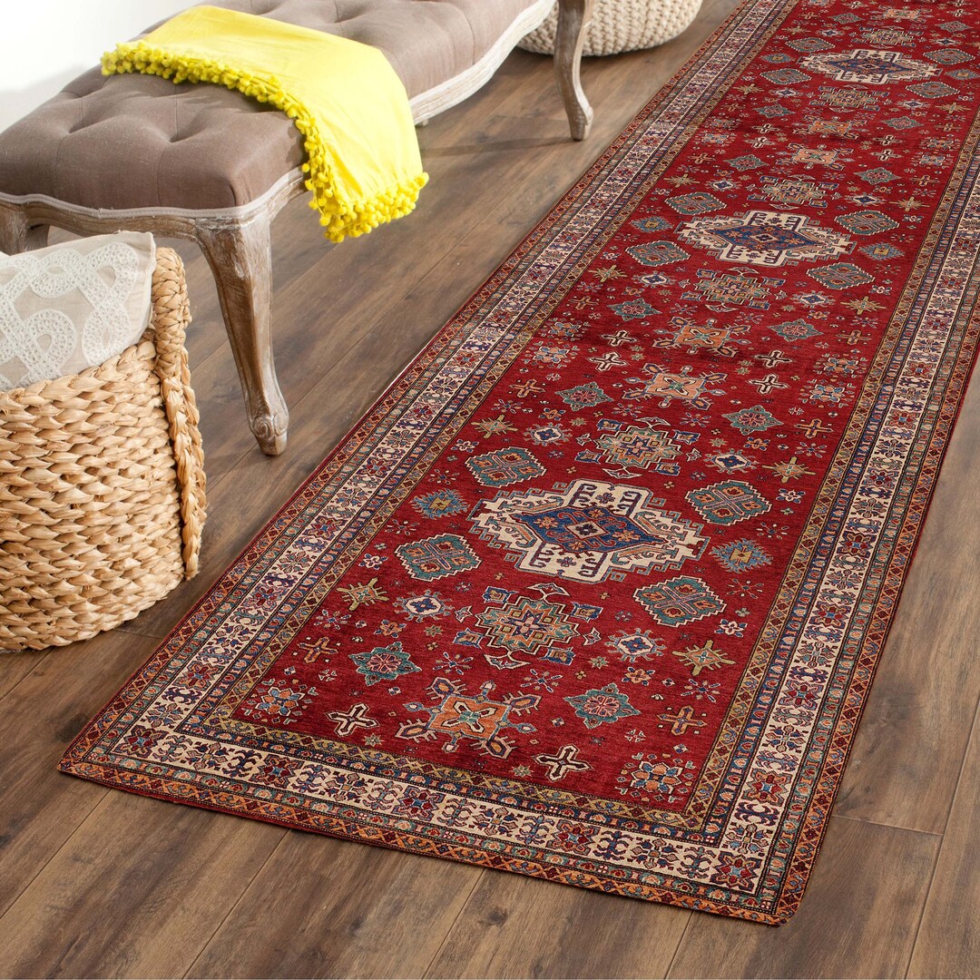 Runner Rug Red / Hallway Rug / Kitchen Rug Runner / Floor Mat / Luxury ...