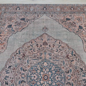 Farmhouse Rug Stone Color Rug Blue and Green Distressed - Etsy