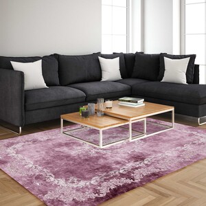 Silky Soft Rug Lilac, Mauve & Plum Shades Rug by Kilimway, Luxury ...