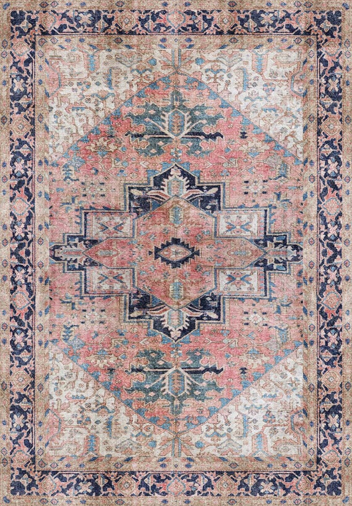 Pink Rug Area Rugs Vintage Pink Persian Rug Heriz Rug Pink - Etsy