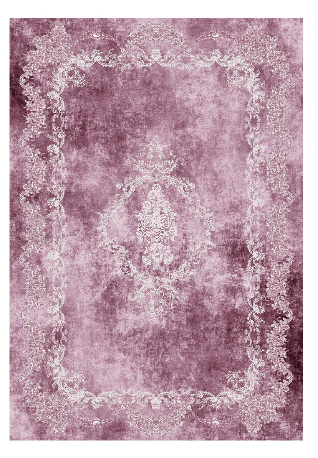 Silky Soft Rug Lilac, Mauve & Plum Shades Rug by Kilimway, Luxury ...