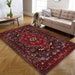 Oriental Medallion Red Area Rug Rustic Mid Century Modern Small Large ...