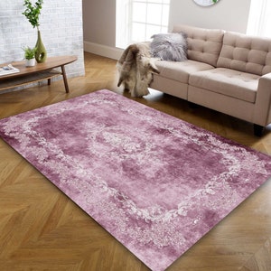 Silky Soft Rug Lilac, Mauve & Plum Shades Rug by Kilimway, Luxury ...