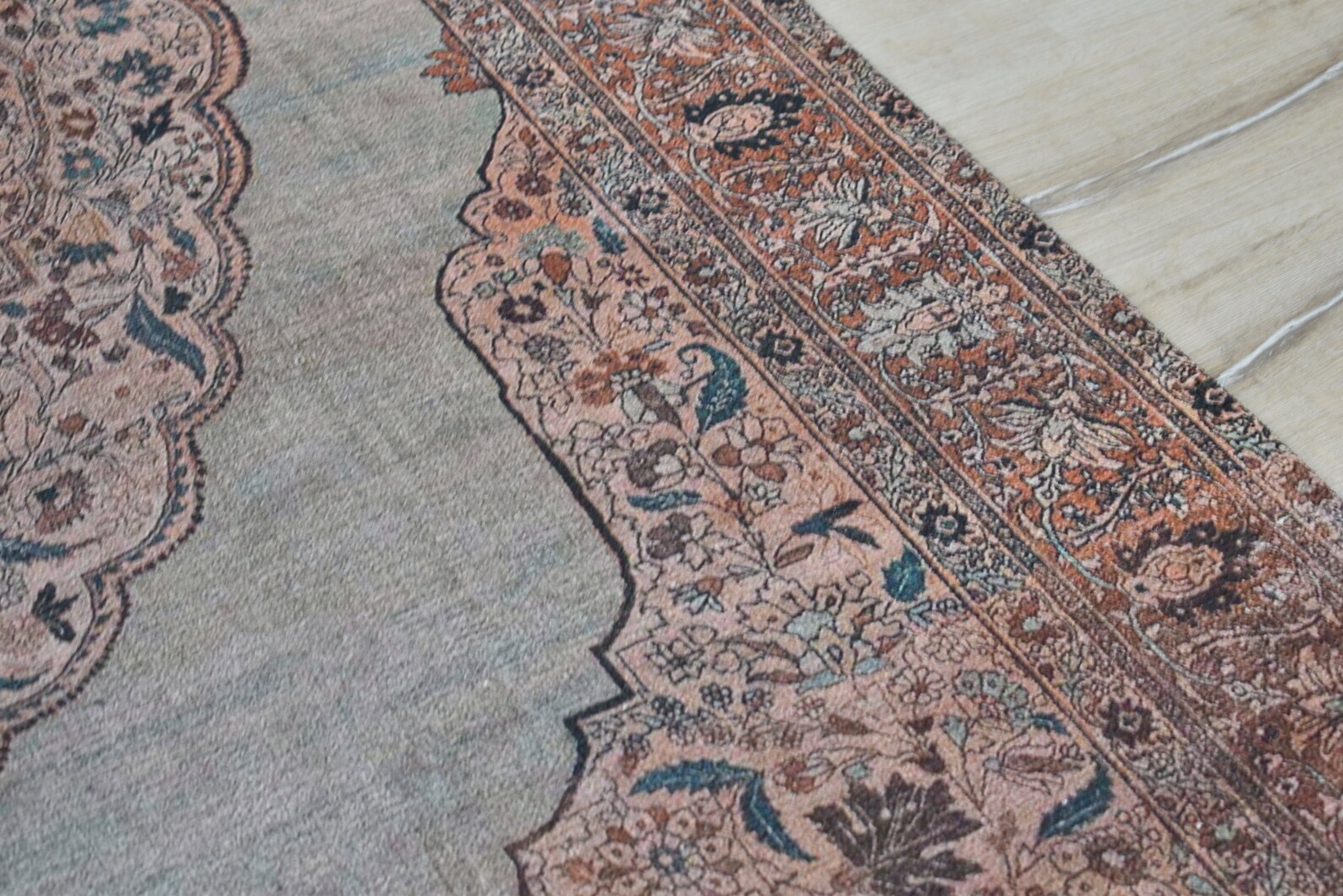 Farmhouse Rug Stone Color Rug Blue and Green Distressed - Etsy