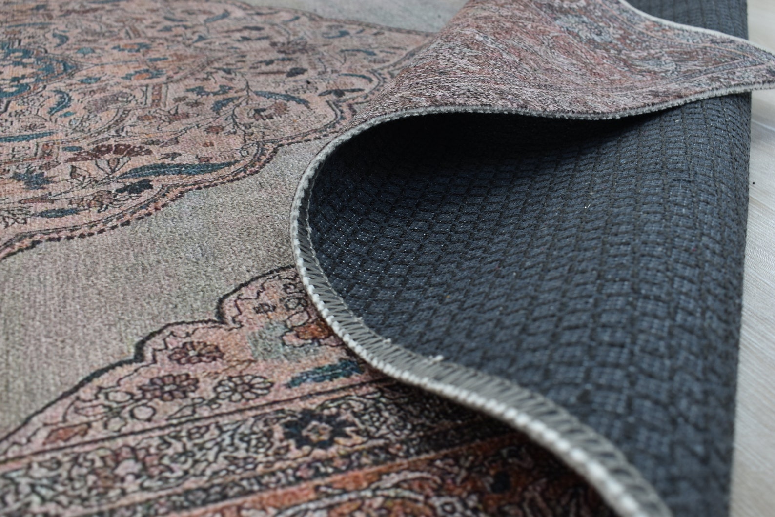 Farmhouse Rug Stone Color Rug Blue and Green Distressed - Etsy