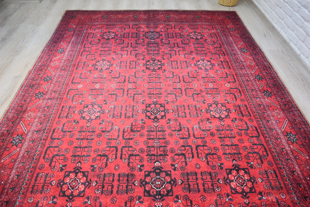 Soft Rug, Afghan Rug, Light Red Rugs, Rugs for Living Room, Rugs for ...