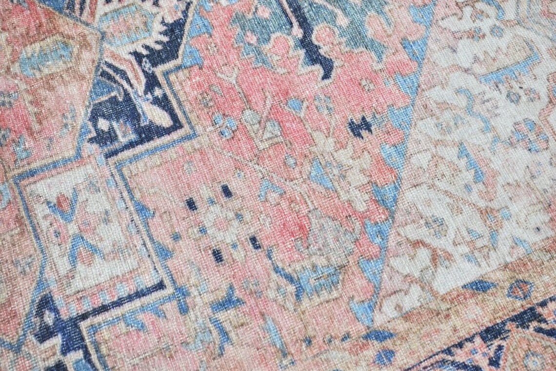Pink Rug Area Rugs Vintage Pink Persian Rug Heriz Rug Pink - Etsy