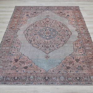 Farmhouse Rug Stone Color Rug Blue and Green Distressed - Etsy