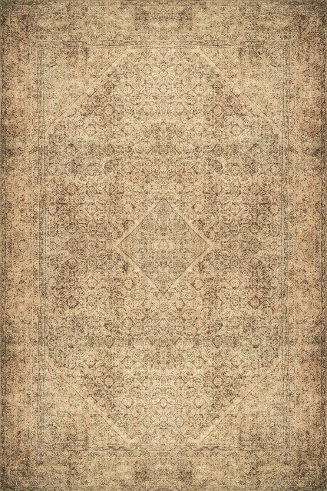 Kilimway Rug Warm Neutral Beige Brown Antique Looking Rug Pastel Muted ...