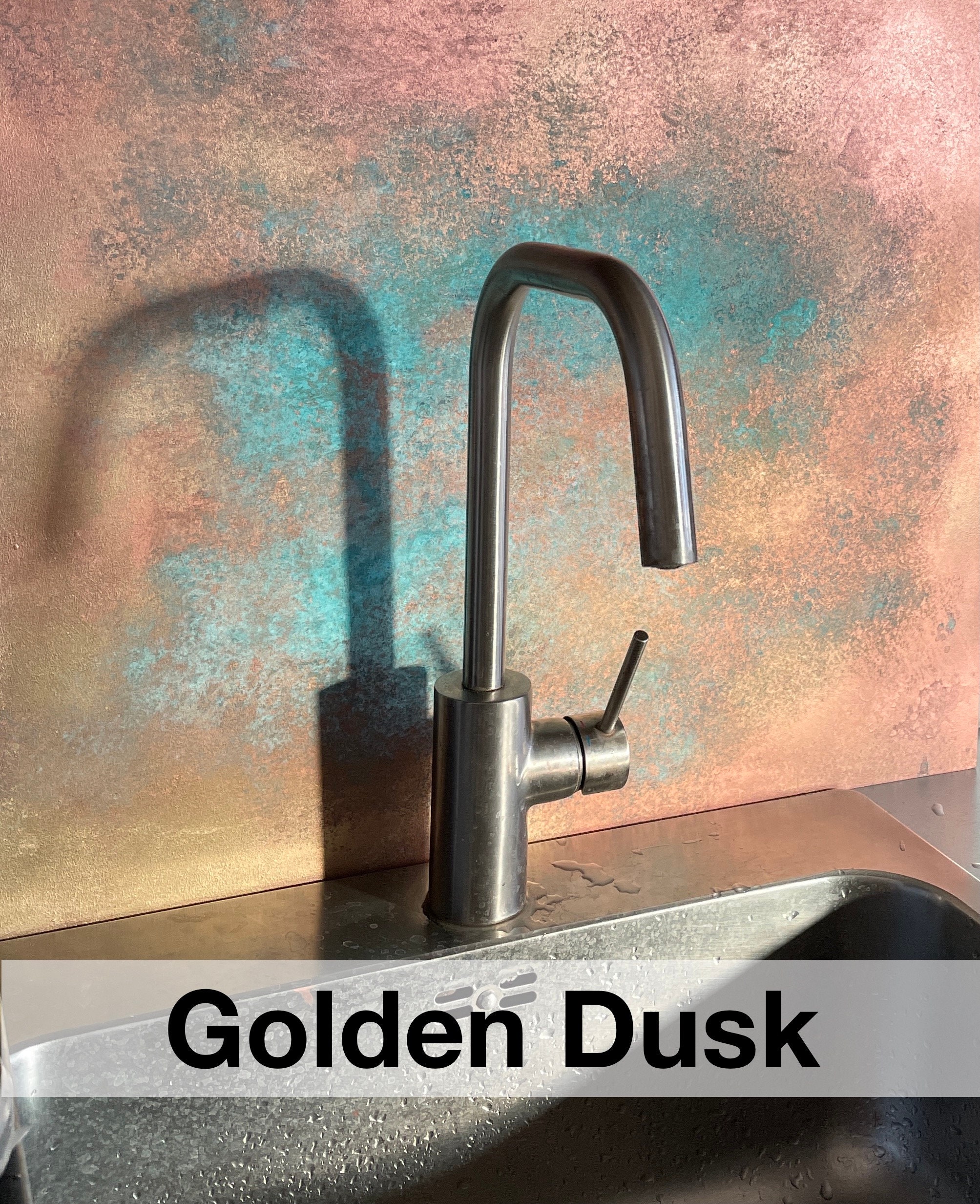 Kitchen Splashback Aged Copper Effect "stormy Sky" - Etsy