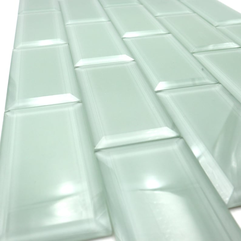 Beveled Edge Glass Subway Tile: Kitchen & Bath (150x75x6mm) - Etsy