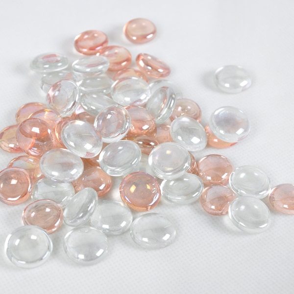 200 Pieces of Glass Nuggets Round Decorative Glass Gems 10mm ,12mm ...