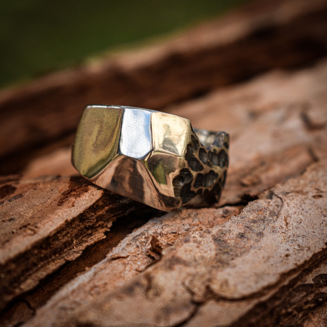 Brutalist Ring, Silver Ring, Silver Band, Vintage Ring - Etsy