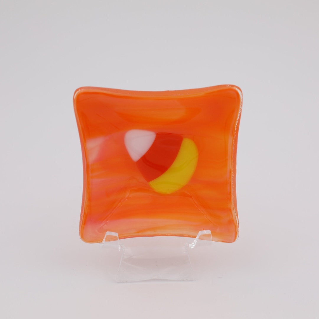 Candy Corn Glass Dish - Etsy