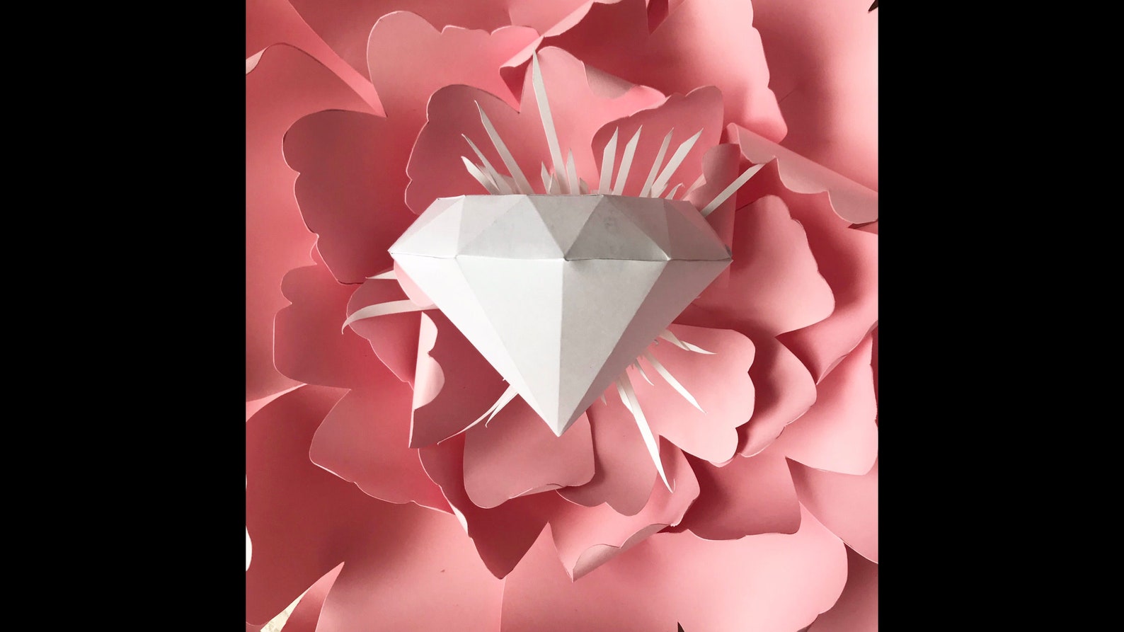 Papercraft Diamond, 3D Paper Model. Build Your Own Low Poly Paper ...