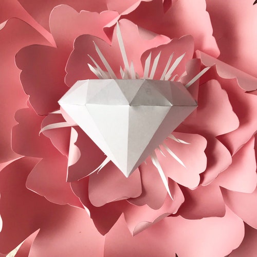 Papercraft Diamond 3D Paper Model. Build Your Own Low Poly - Etsy