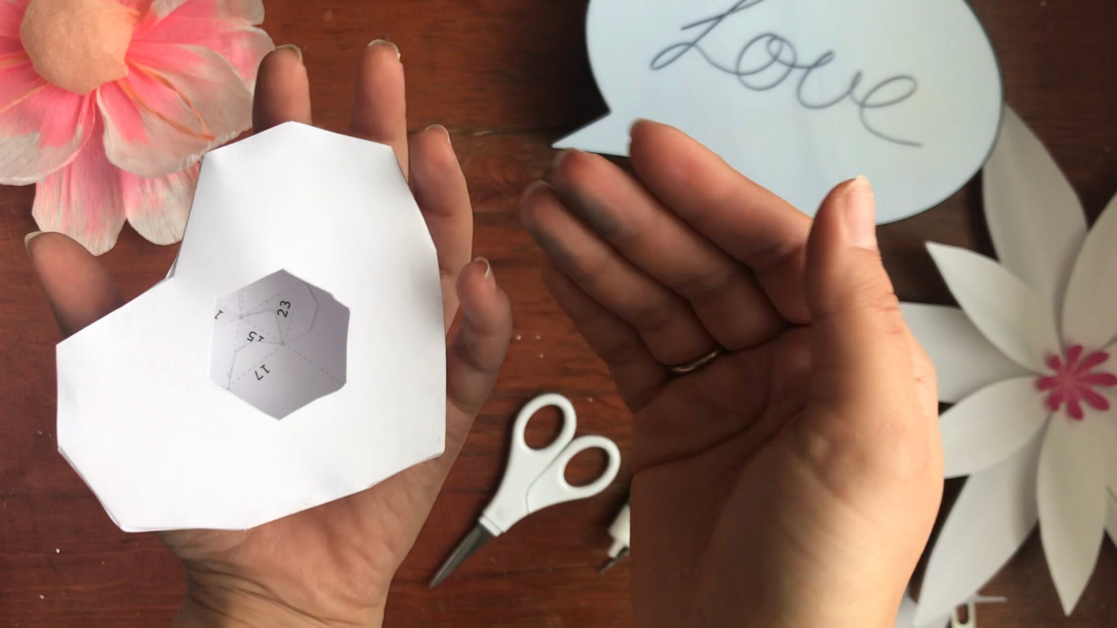 Papercraft Heart, 3D Paper Model. Build Your Own Low Poly Paper ...