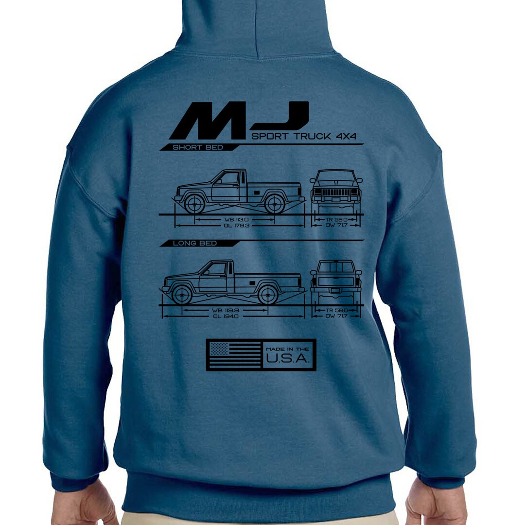 MJ Blueprint Pullover Hoodie - Etsy