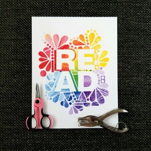 READ Wall Art, Rainbow Wall Art, Library Artwork, Classroom Poster ...