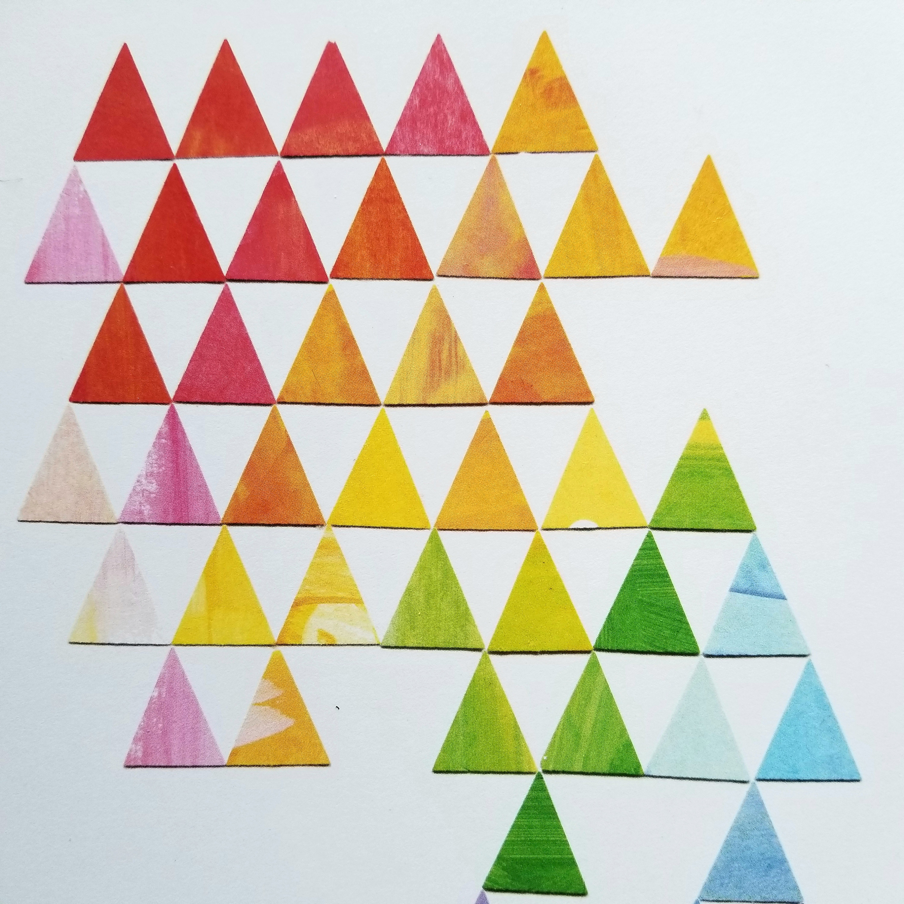 Colorful Triangle Art, Playroom Wall Art, Geometric Shapes, Rainbow ...