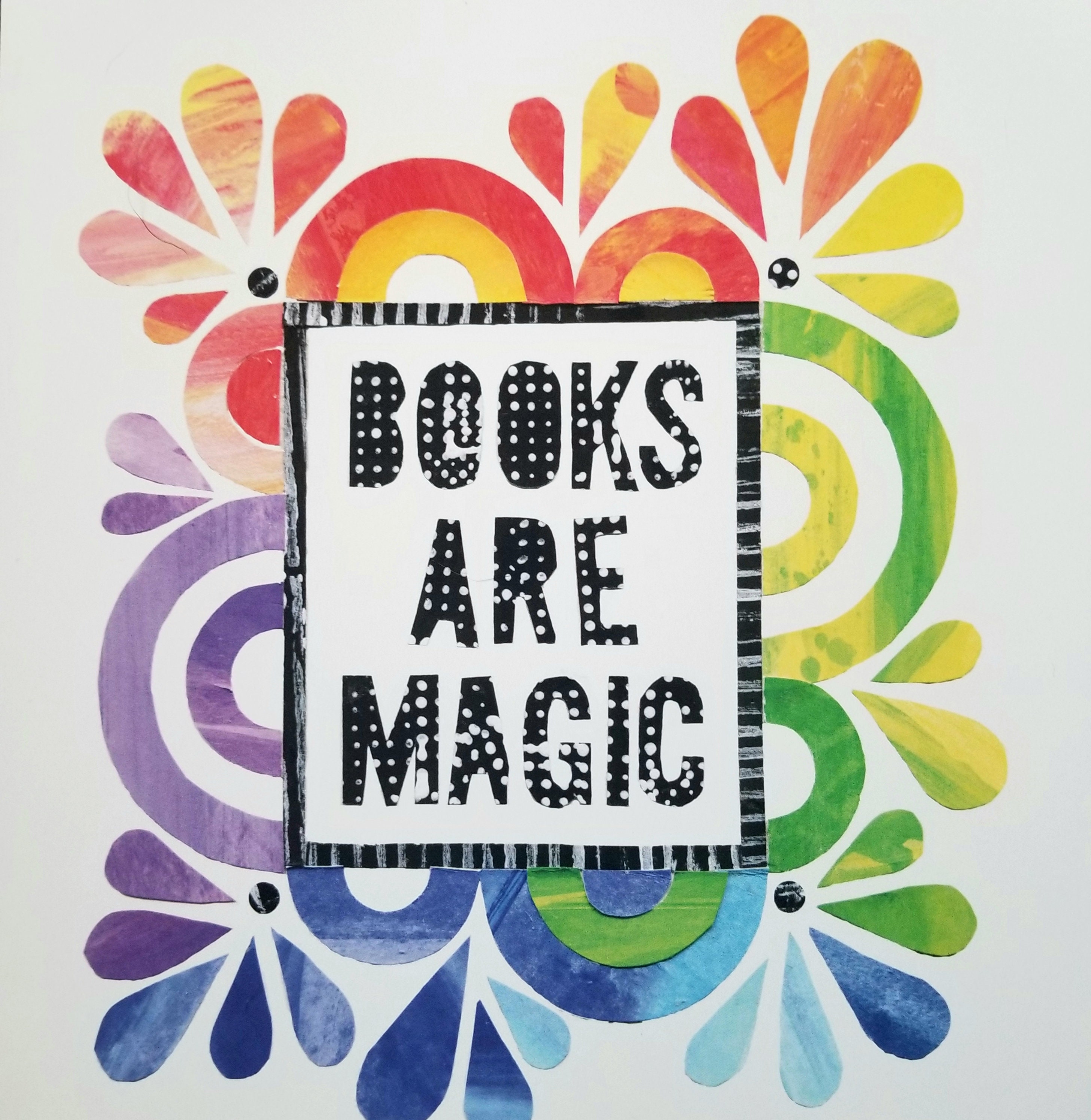 BOOKS ARE MAGIC Art, Reading Quote, Library Art Print, Library Decor ...