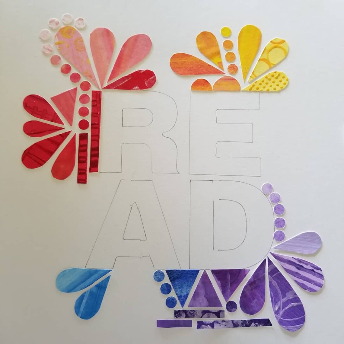 READ Wall Art Rainbow Wall Art Library Artwork Classroom - Etsy