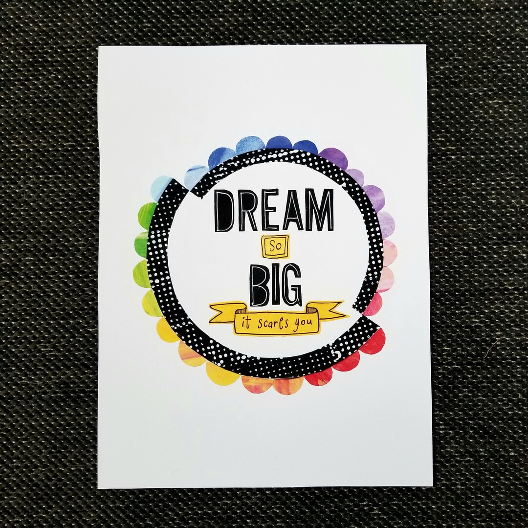 Dream Big Wall Art, Inspirational Quote, Child's Decor, Nursery Print ...