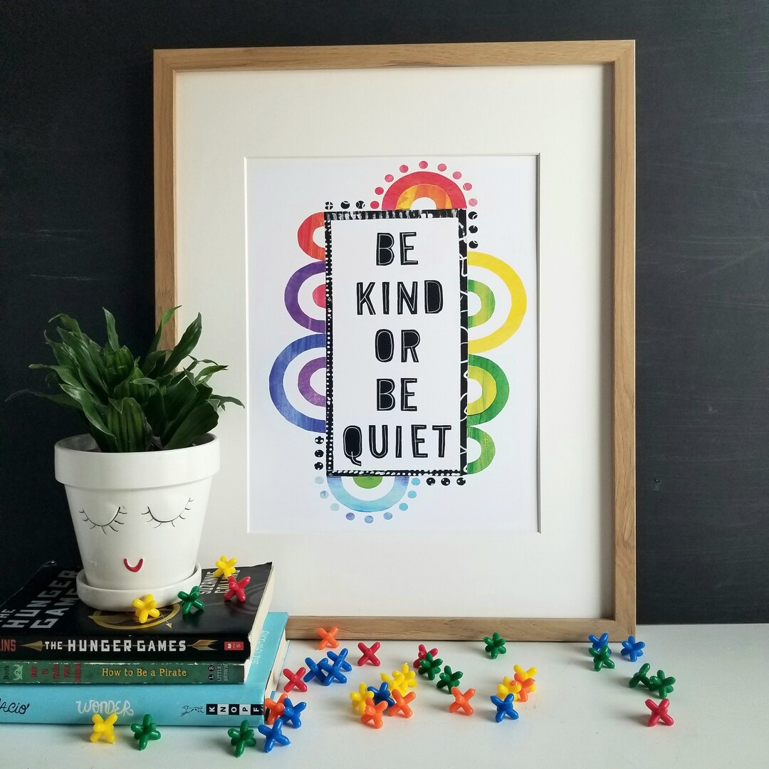 Be Kind Kids Wall Art - Printable Children's Wall Art - Playroom ...