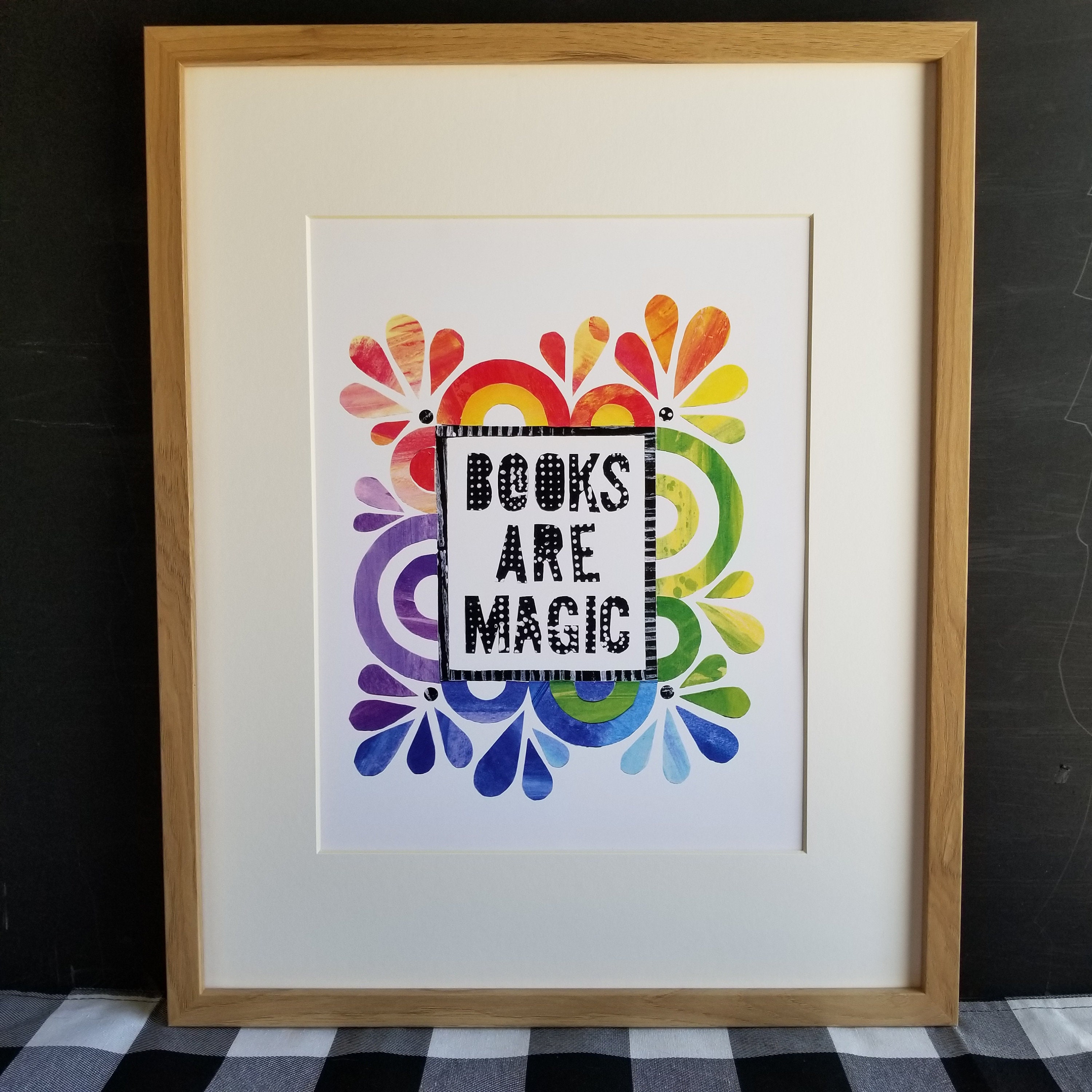 BOOKS ARE MAGIC Art, Reading Quote, Library Art Print, Library Decor ...