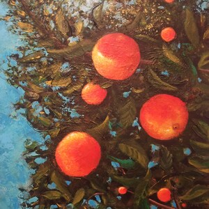 Orange Tree Original Painting on Canvas - Etsy