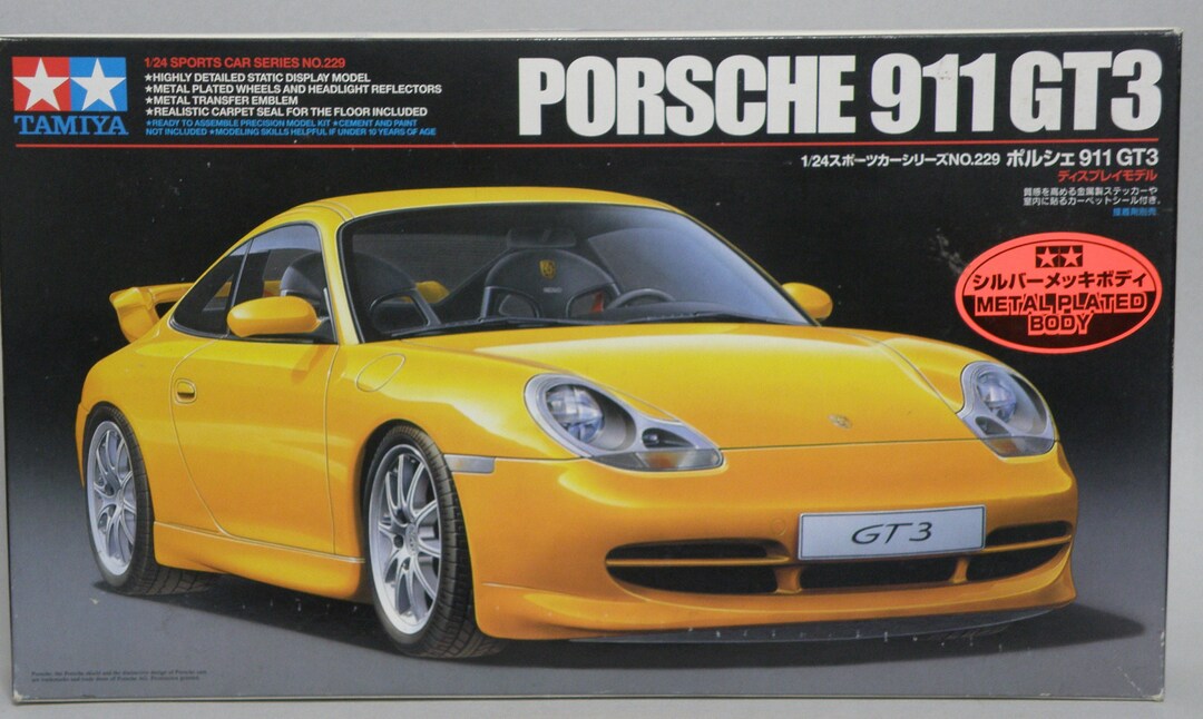 PORSCHE 911 GT3 Metal Plated Body - Unbuilt Kit Scale 1/25 1/24 - RARE ...