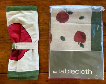 Apple Tablecloth - Etsy