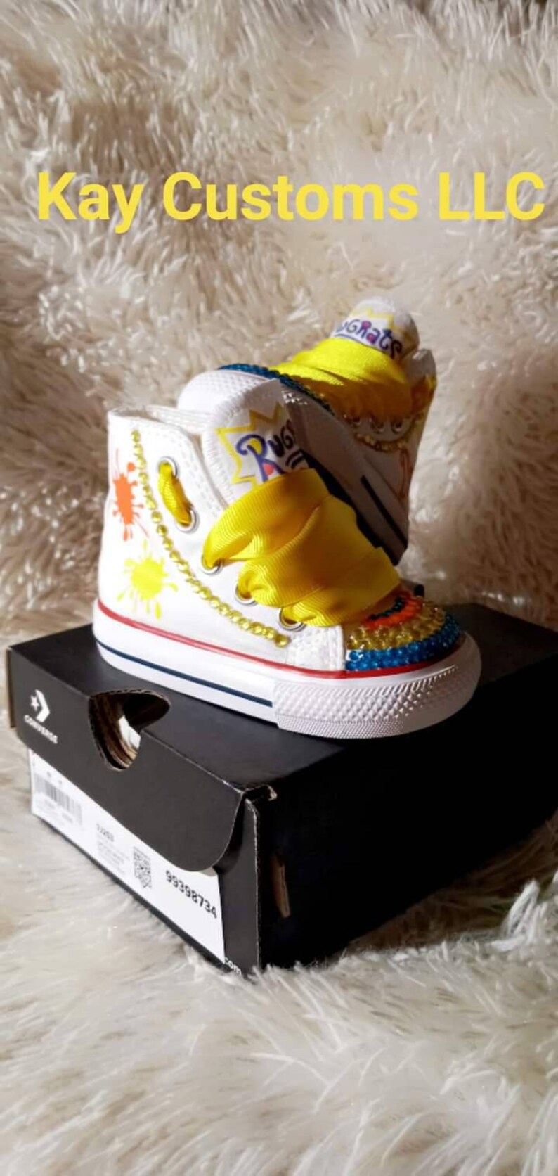 Kids CUSTOM Converse Sneakers With Gem Stones for Birthday Girl Any ...