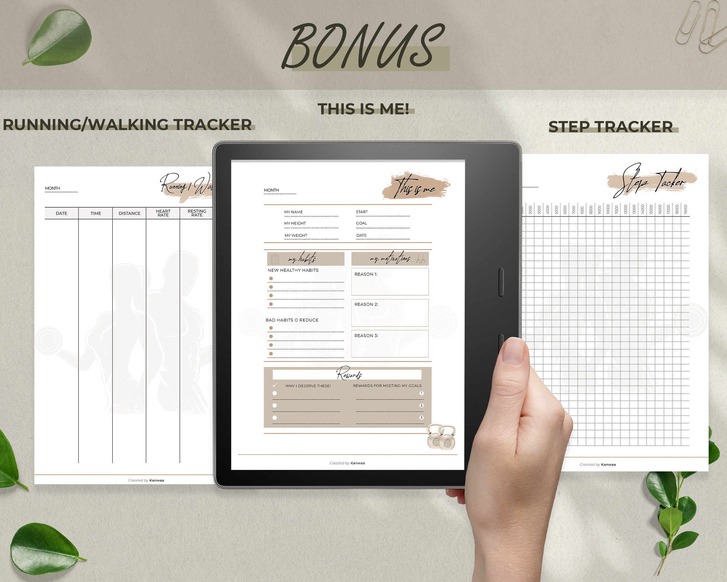 Running/walking Tracker, Habit/journal/planner/calender,meal/health ...