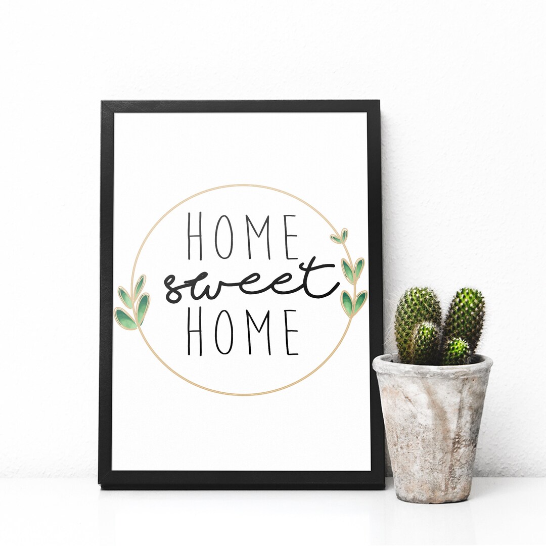 Home Sweet Home Print, Welcome Home Print, Home Wall Art, Simple ...